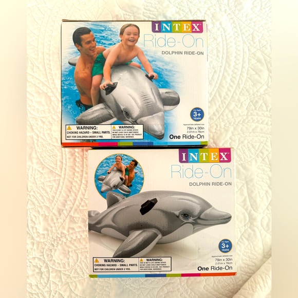 Intex | Other | Intex Large Dolphin Rideon Inflatable Pool Float 79x3 ...